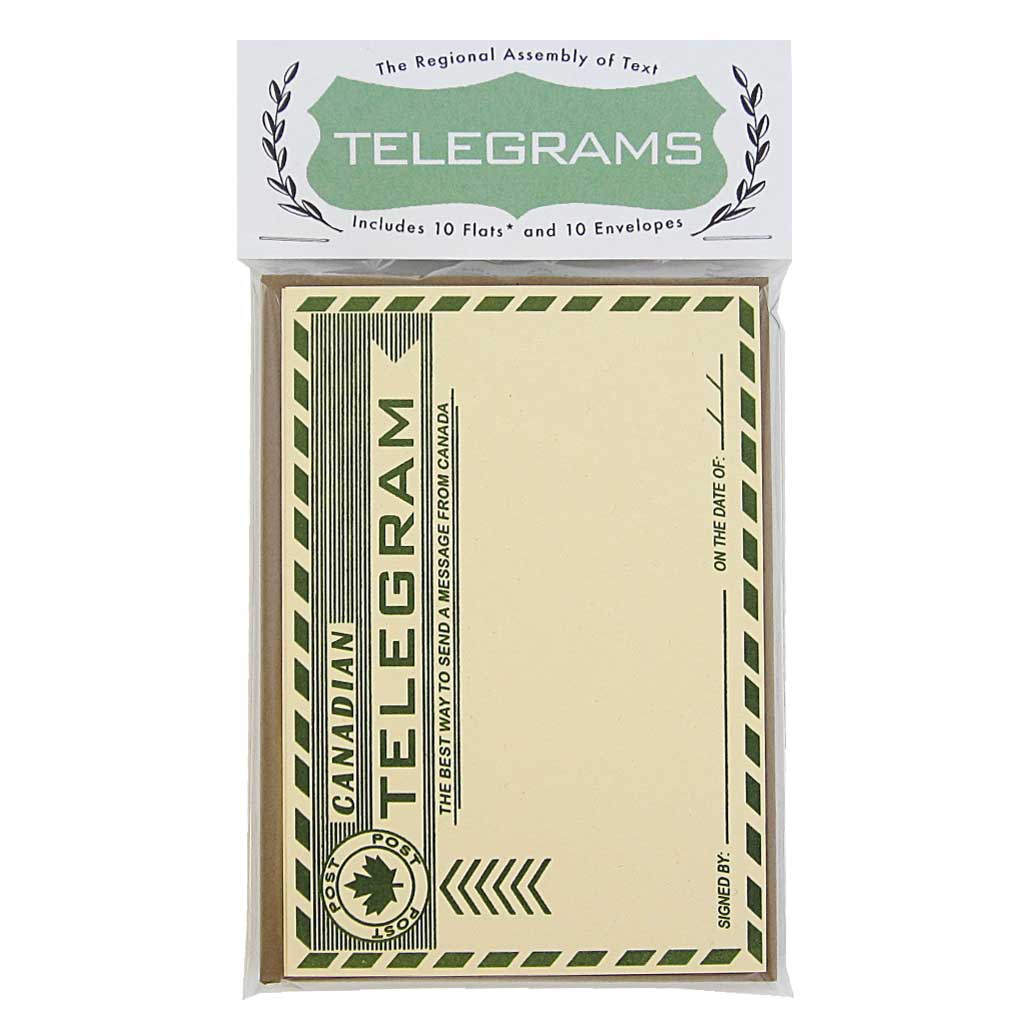 Canadian Telegrams – The Regional Assembly of Text