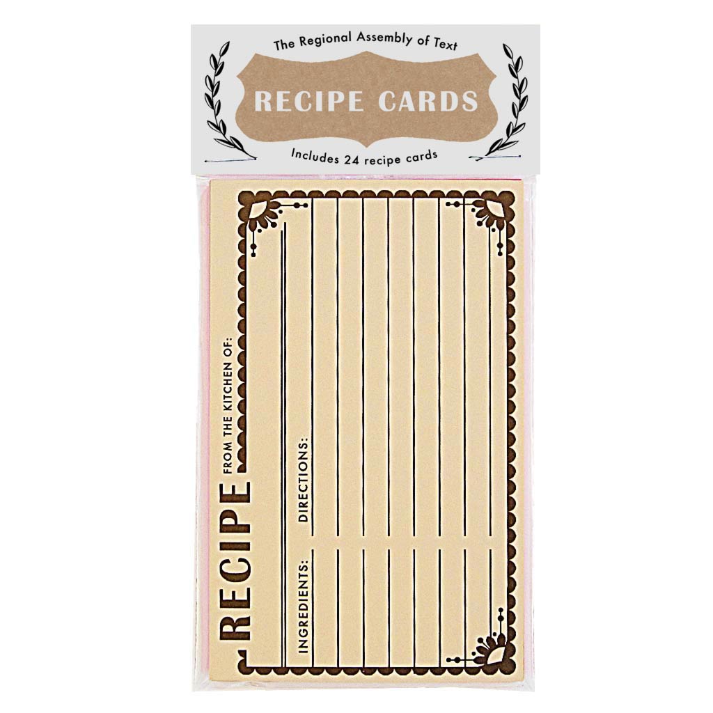 Recipe Cards – The Regional Assembly of Text